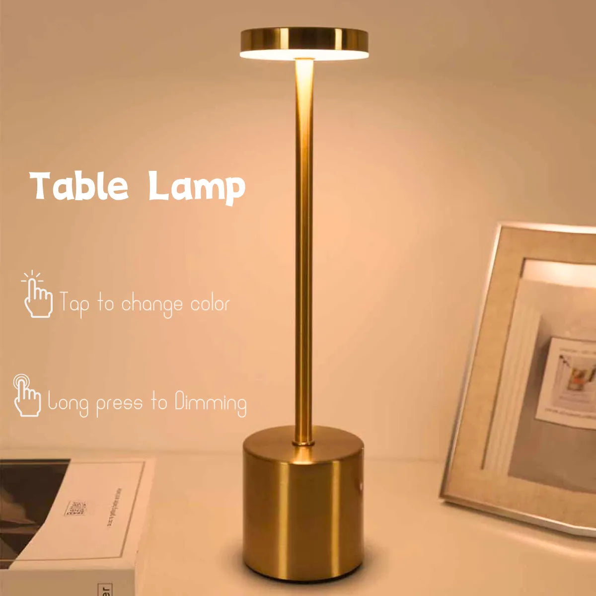 Rechargeable Touch LED Ambient Light Table Lamp – The Living Plus